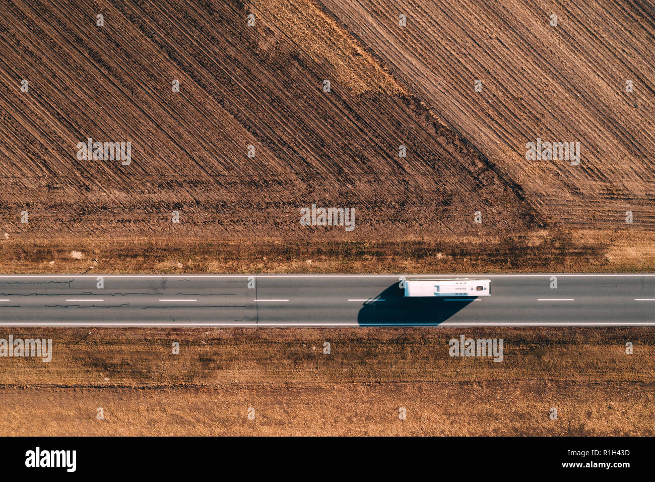 Bus driving on road hi-res stock photography and images - Alamy
