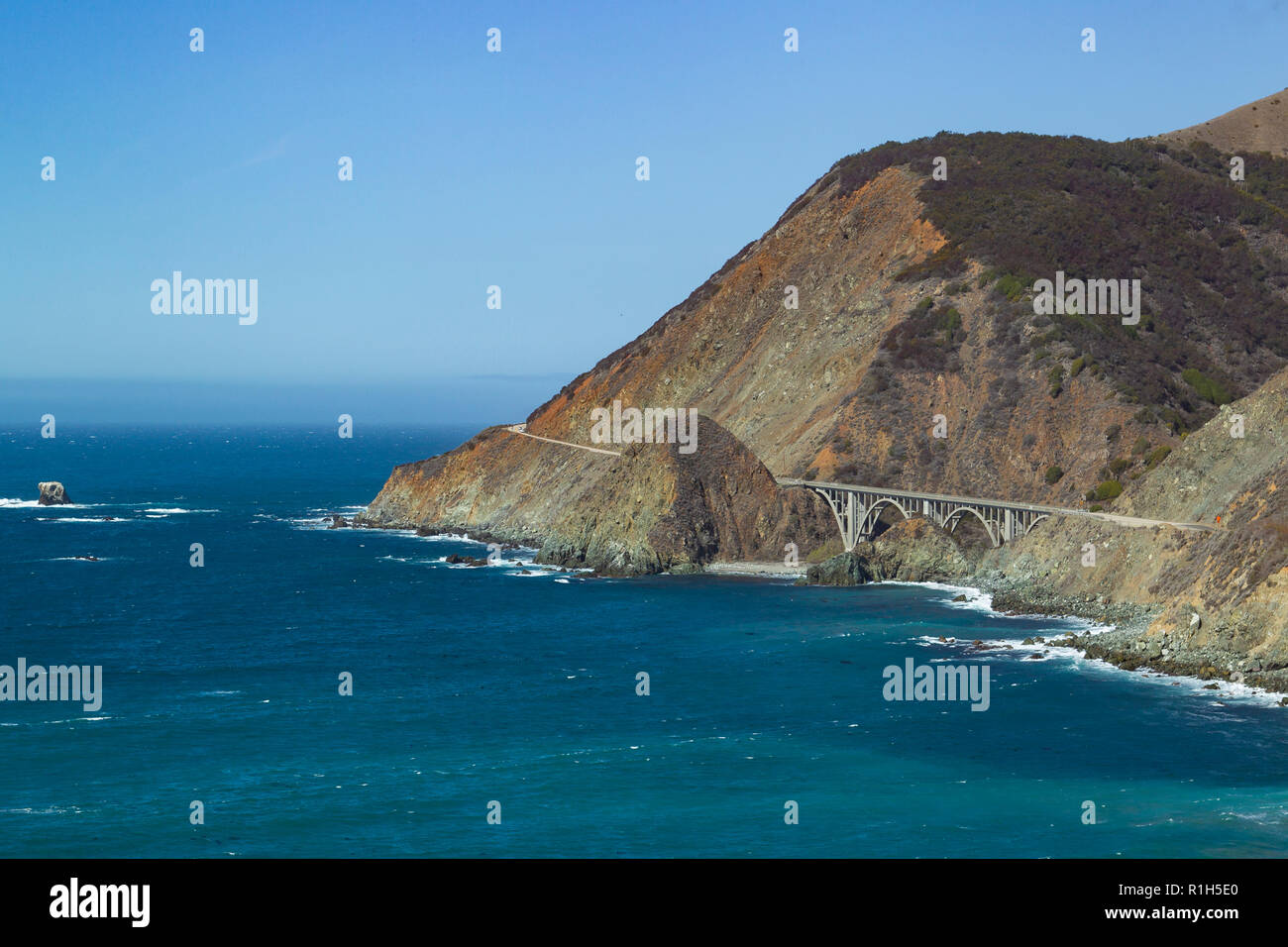 Bixby Bridge, Big Sur coastline, central California Stock Photo - Alamy