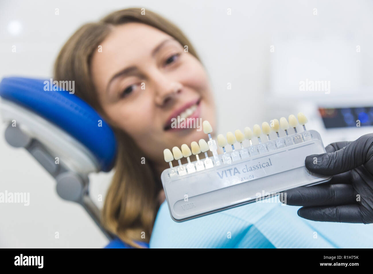 Dental clinic. Reception, examination of the patient. Teeth care ...