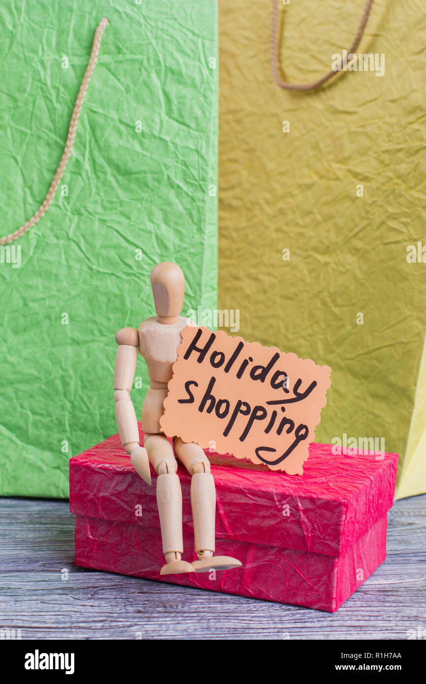 Holiday shopping background Stock Photo - Alamy