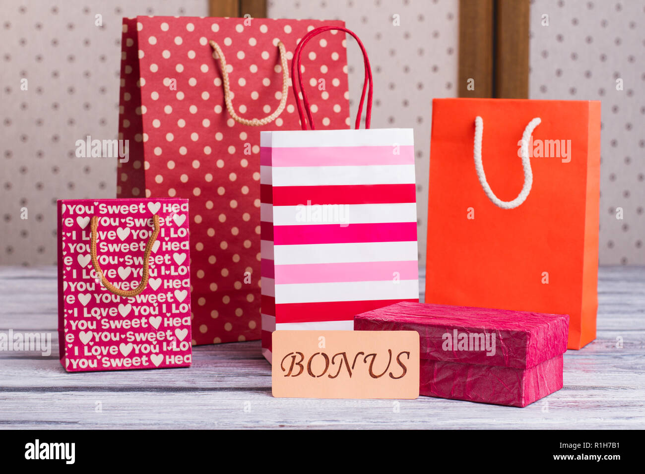 Variety of paper shopping bags Stock Photo - Alamy