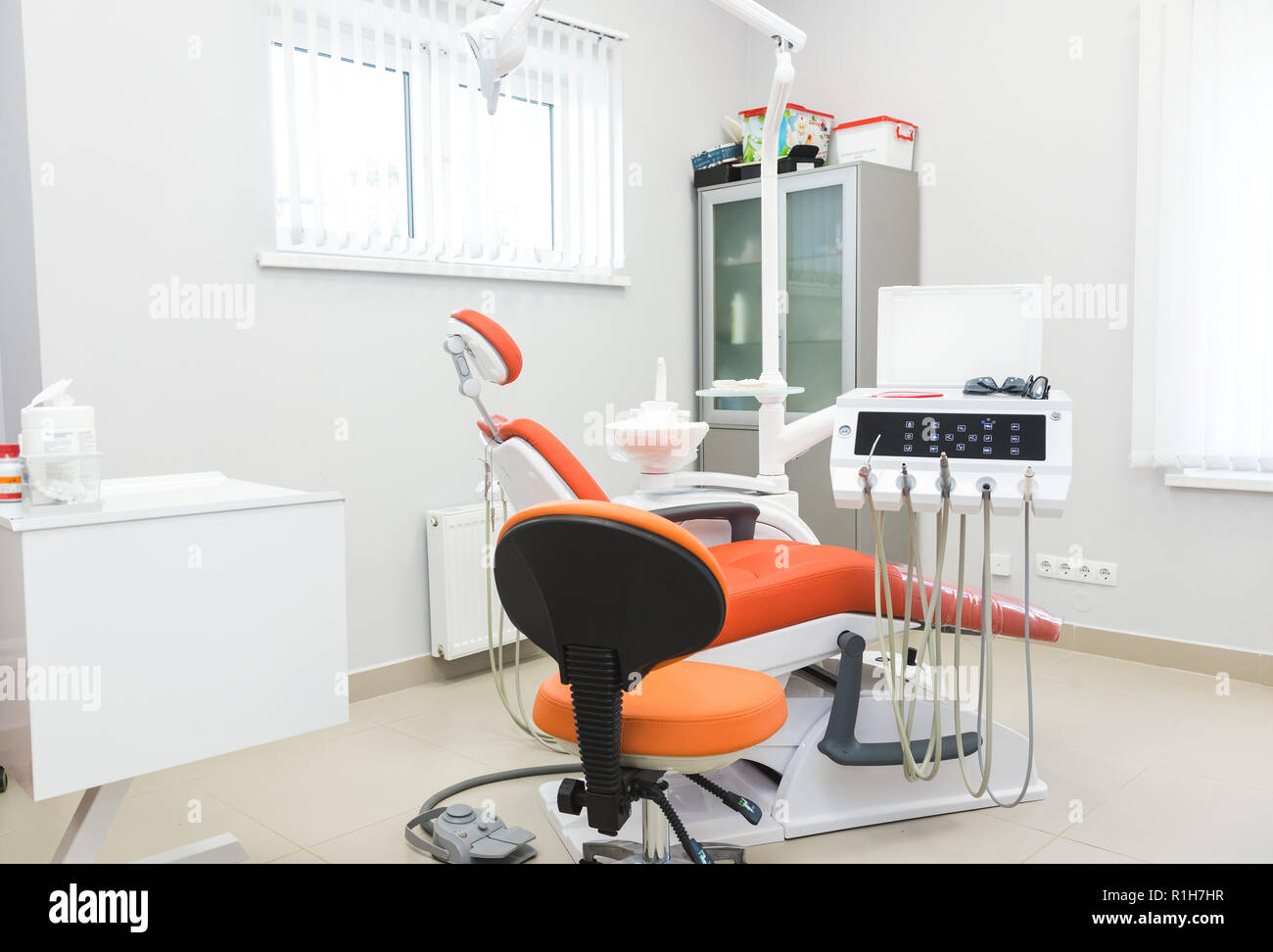 Dental clinic. Reception, examination of the patient. Teeth care ...