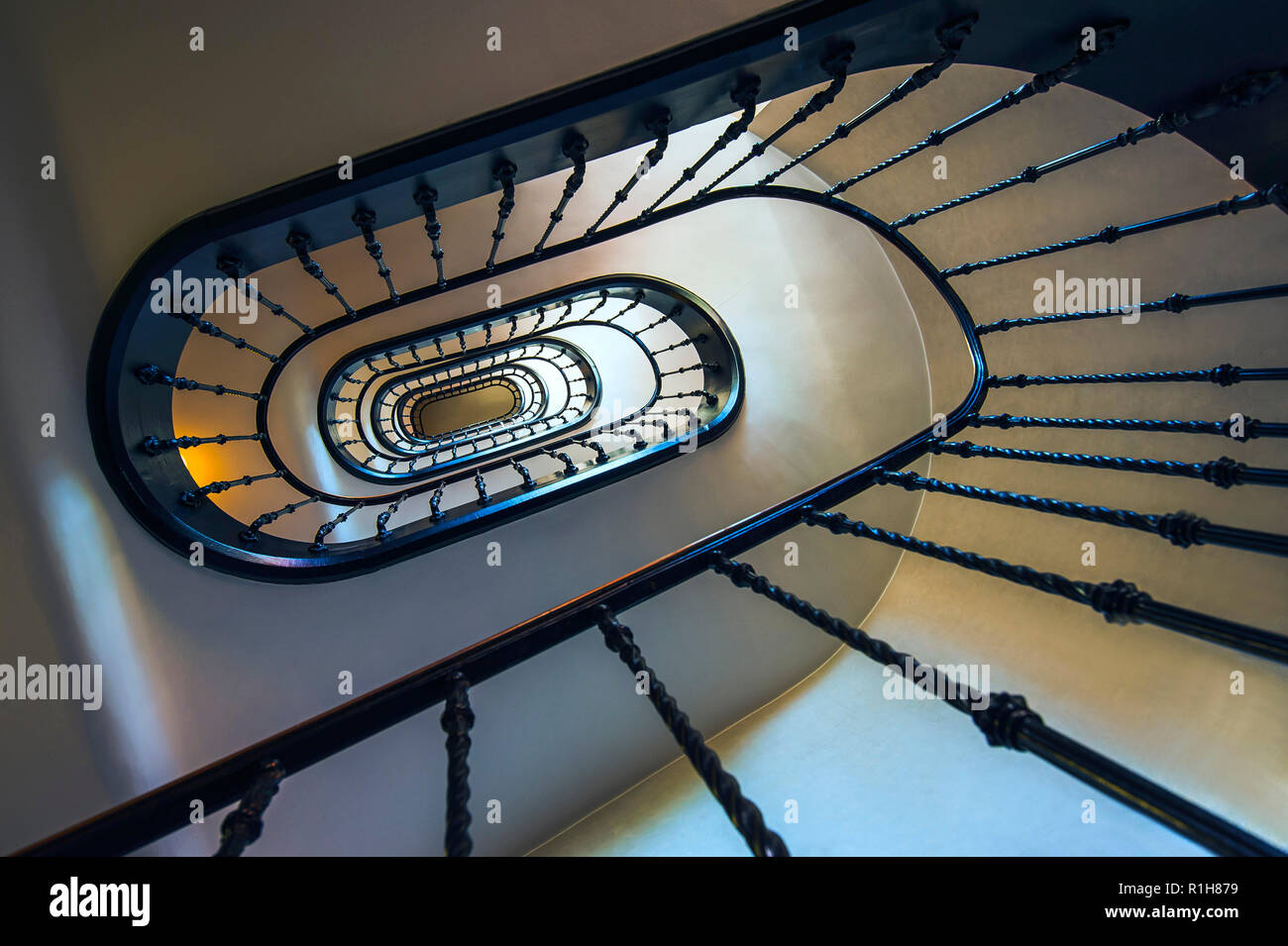 Spiral staircase, Munich, Upper Bavaria, Bavaria, Germany Stock Photo ...