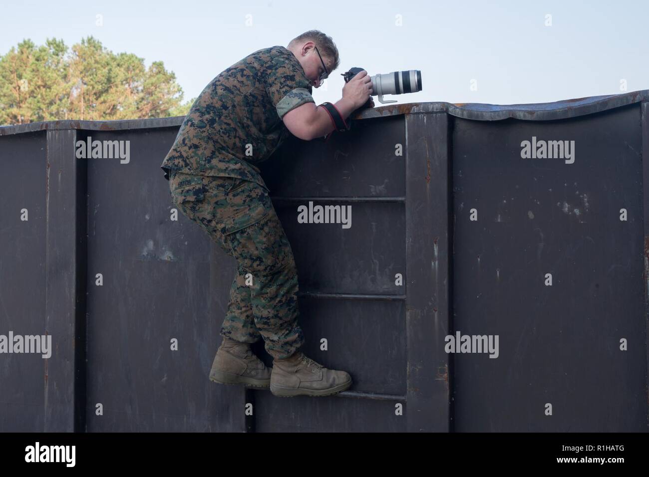U.S. Marine Corps Lance Cpl. Damian Hatch Jr. with Communication ...