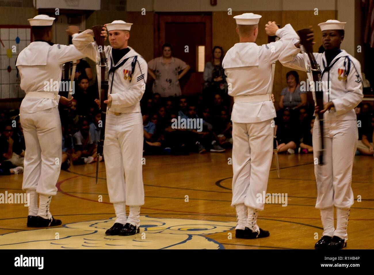 SPRINGFIELD, Mass. (September, 20 2018) The US Navy Drill Team performs ...