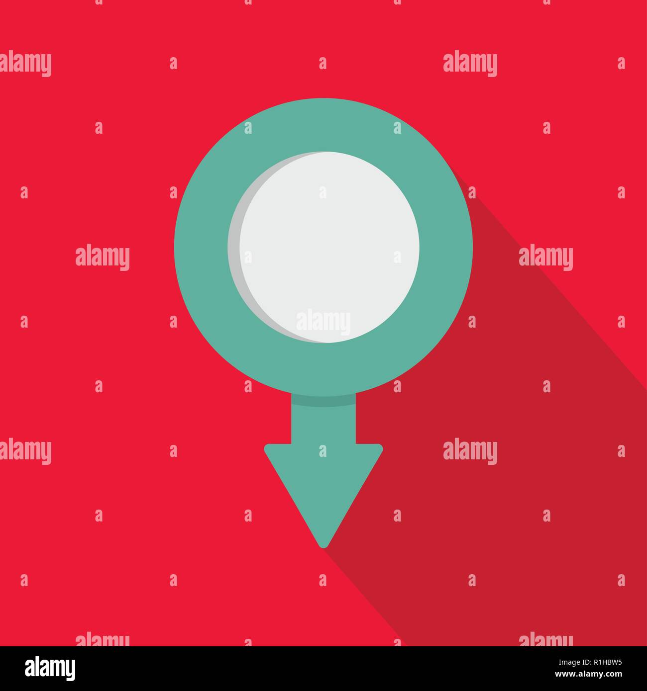 Pushpin icon. Flat illustration of pushpin vector icon for web Stock ...