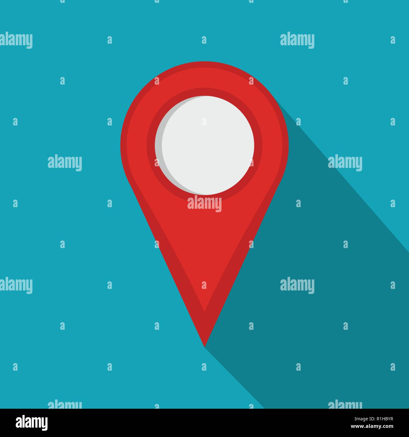 Location mark icon. Flat illustration of location mark vector icon for ...