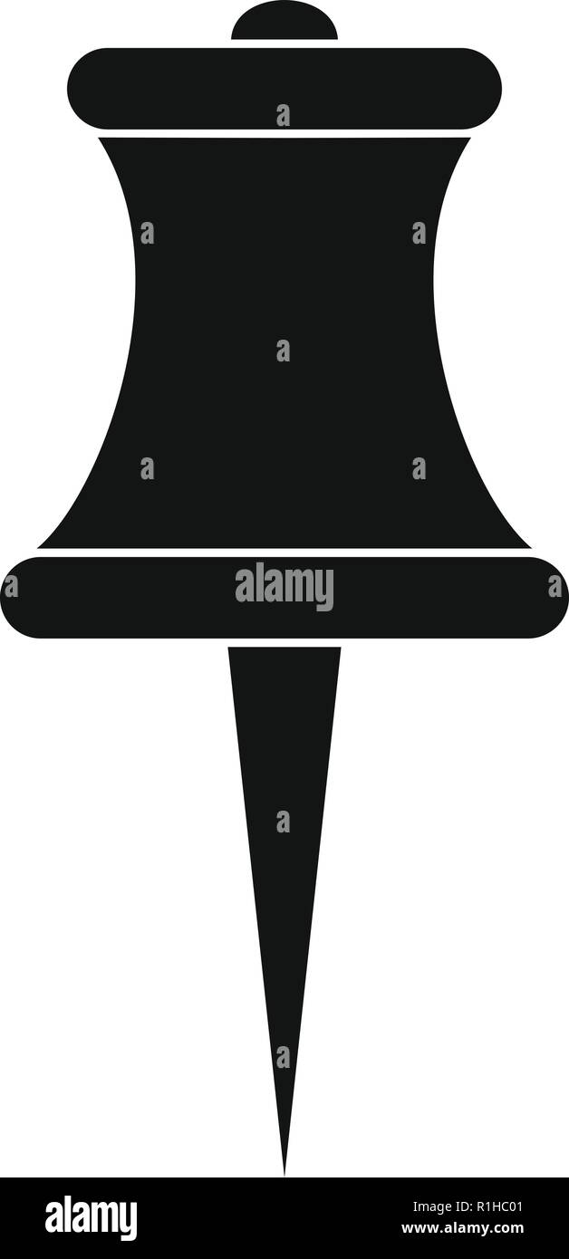 Sharp pin icon. Simple illustration of sharp pin vector icon for web ...