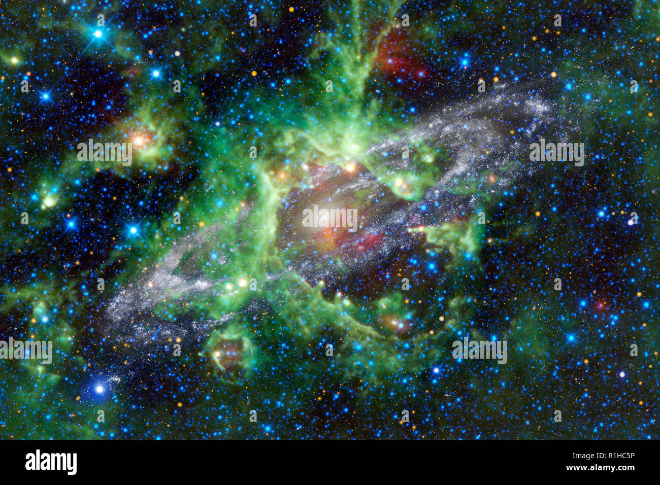 Galaxy, starfield, nebulae, cluster of stars in deep space. Science ...