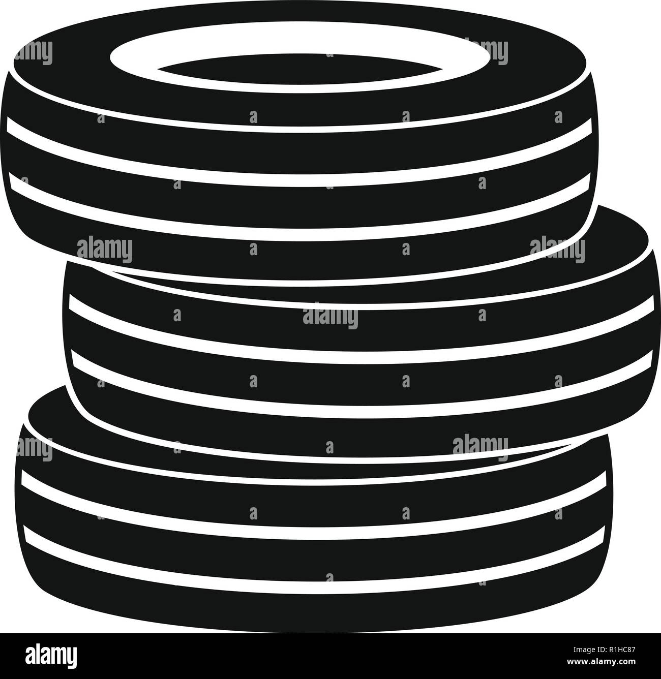 Tire fitting icon. Simple illustration of tire fitting vector icon for ...