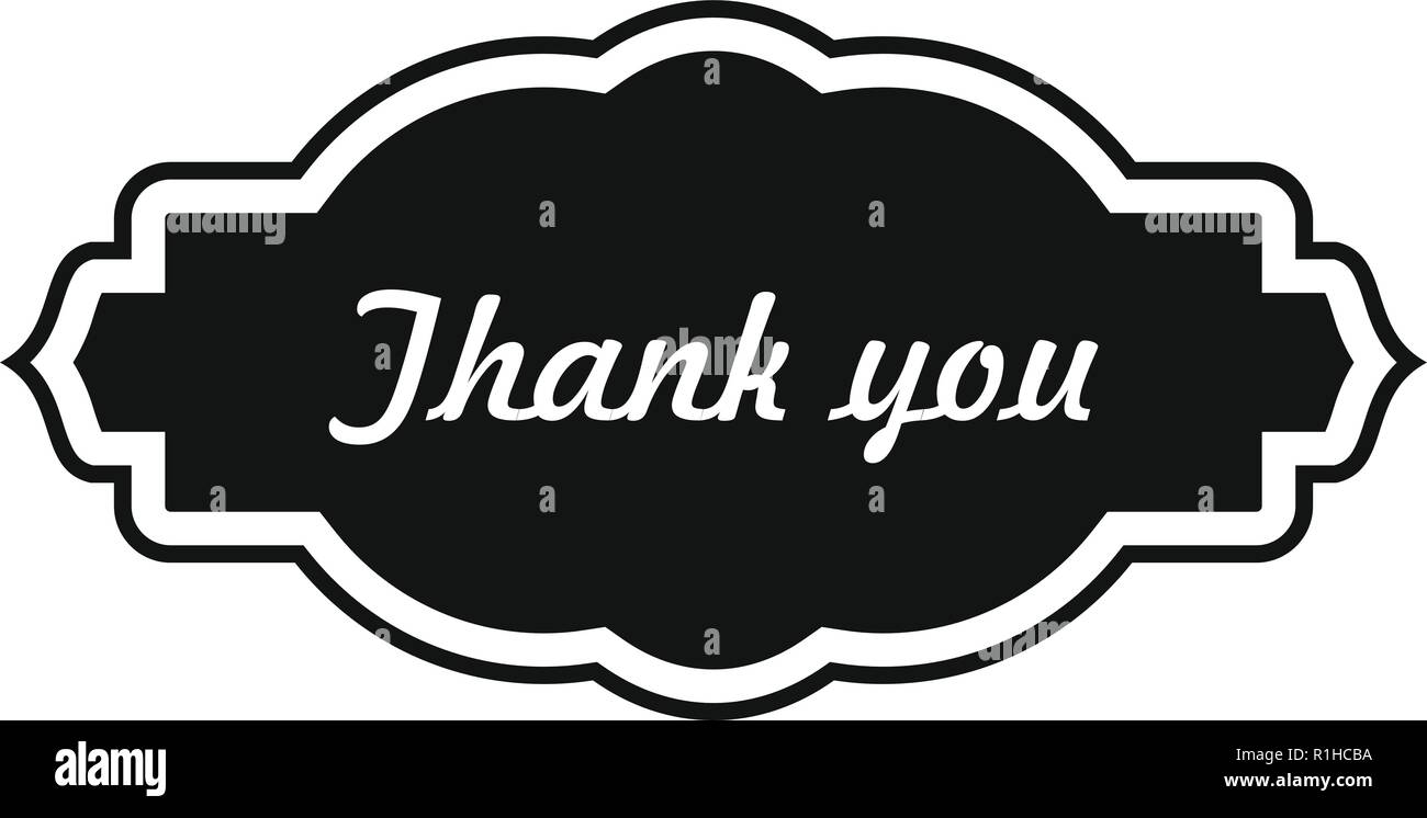 Thankee label icon. Simple illustration of thankee label vector icon ...