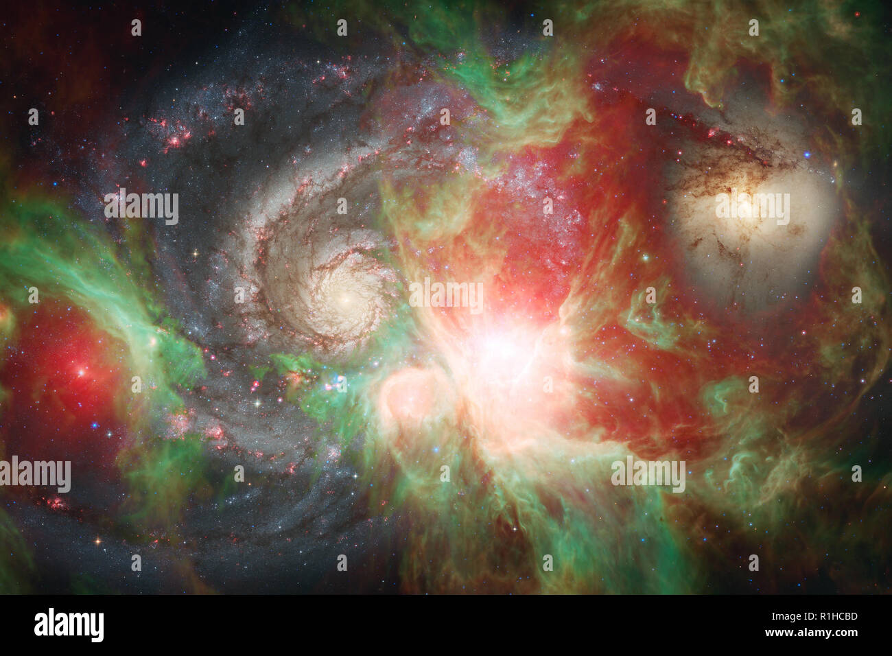 Awesome beautiful nebula somewhere in outer space. Elements of this ...