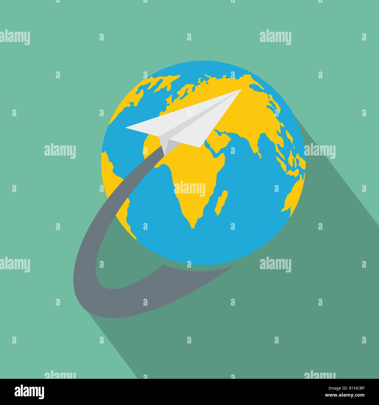 Around the world icon. Flat illustration of around the world vector ...