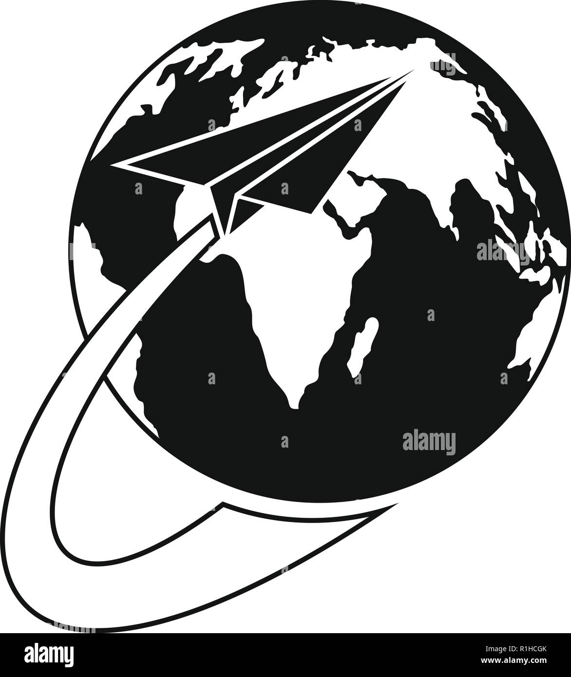 Around the world icon. Simple illustration of around the world vector ...
