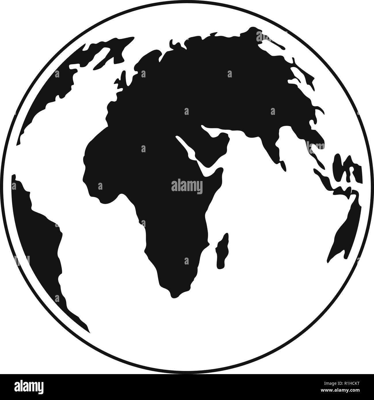 Round planet icon. Simple illustration of round planet vector icon for ...
