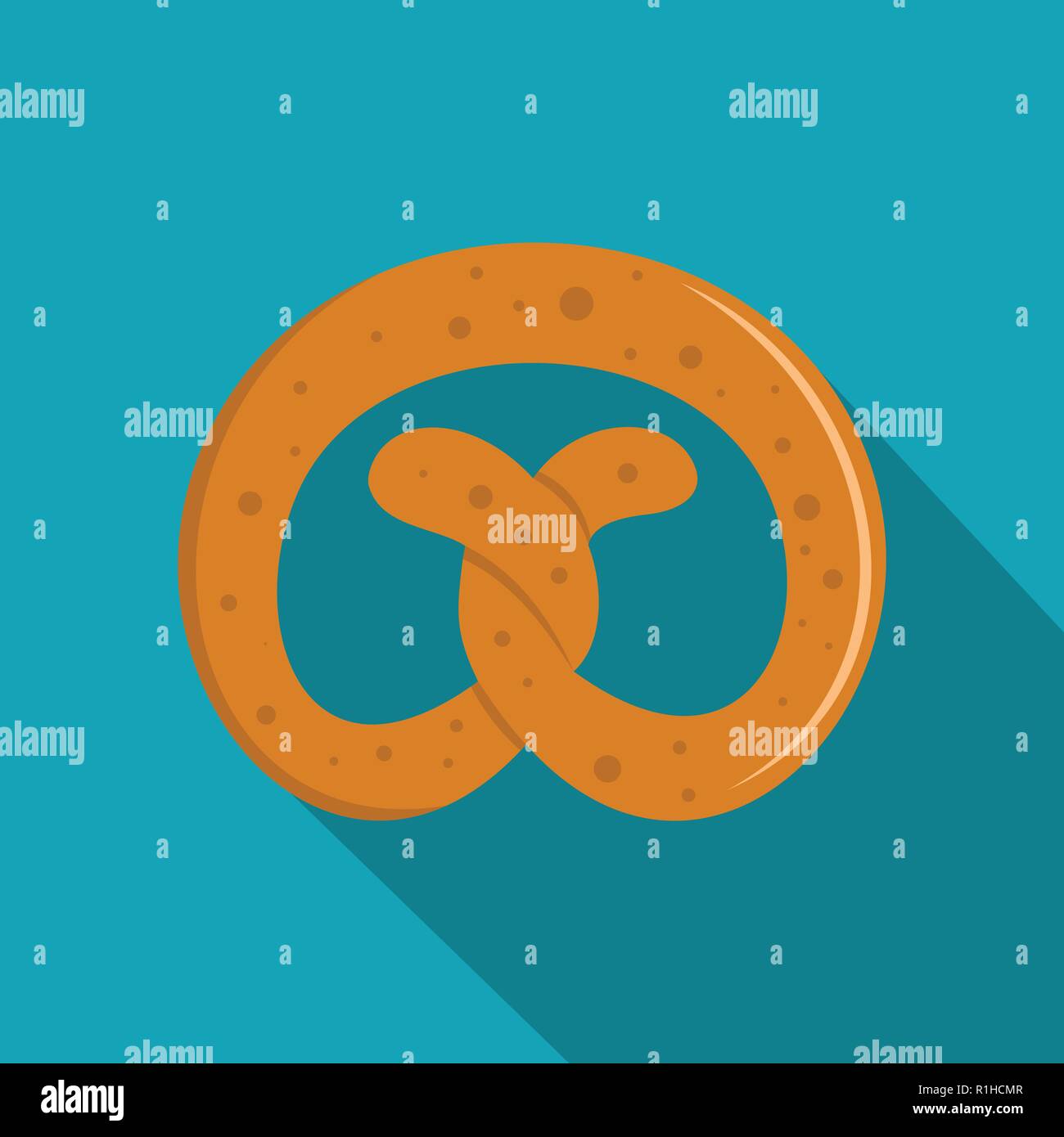 Pretzel icon. Flat illustration of pretzel vector icon for web Stock Vector Image & Art - Alamy