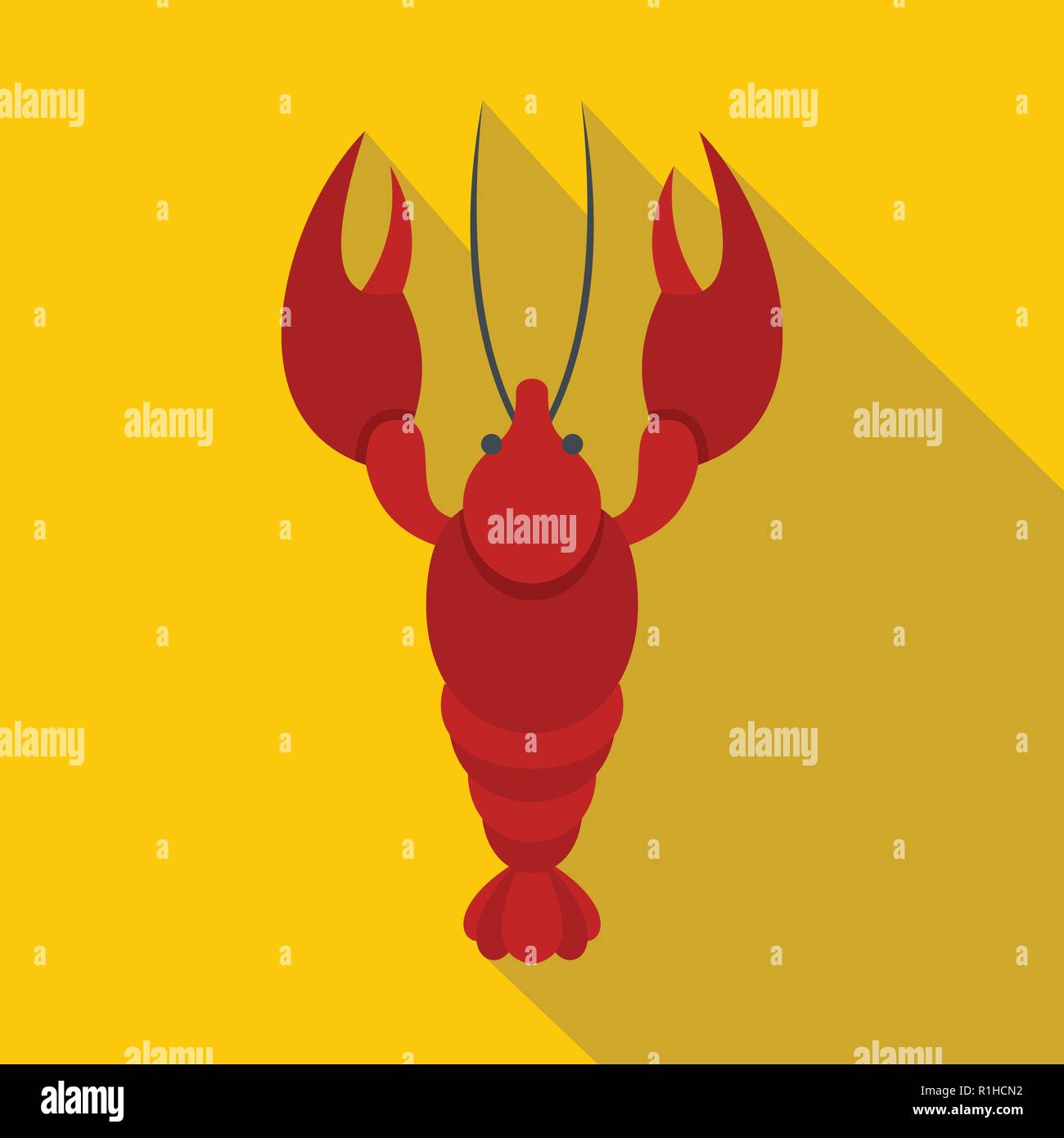 Lobster icon. Flat illustration of lobster vector icon for web Stock ...