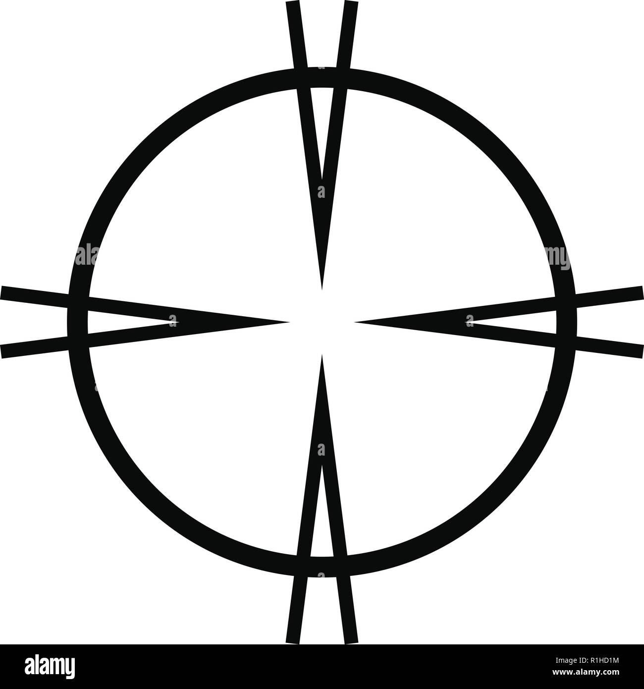 Focal target icon. Simple illustration of focal target vector icon for ...