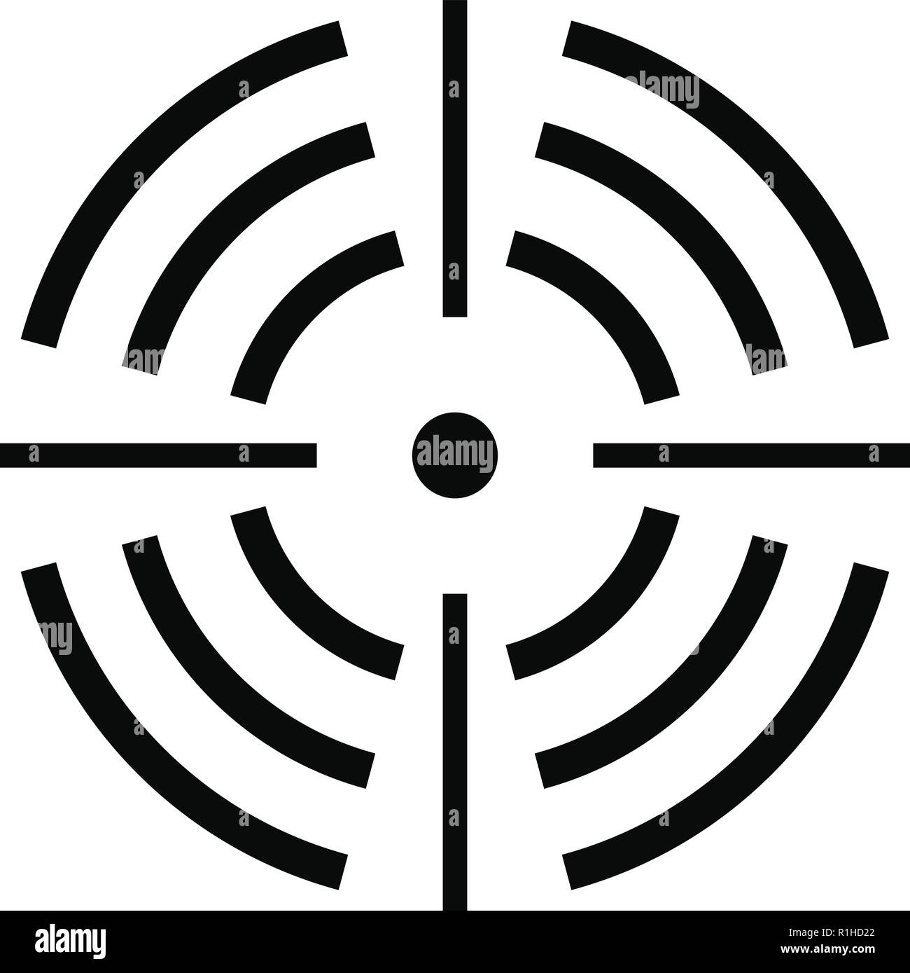 Round target icon. Simple illustration of round target vector icon for ...