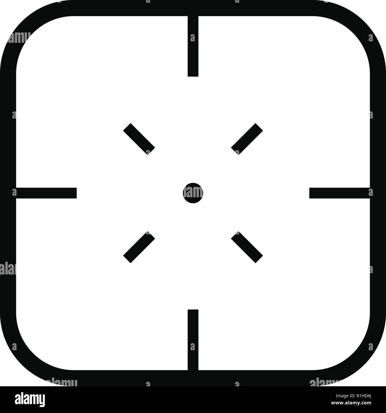 Military objective icon. Simple illustration of military objective ...