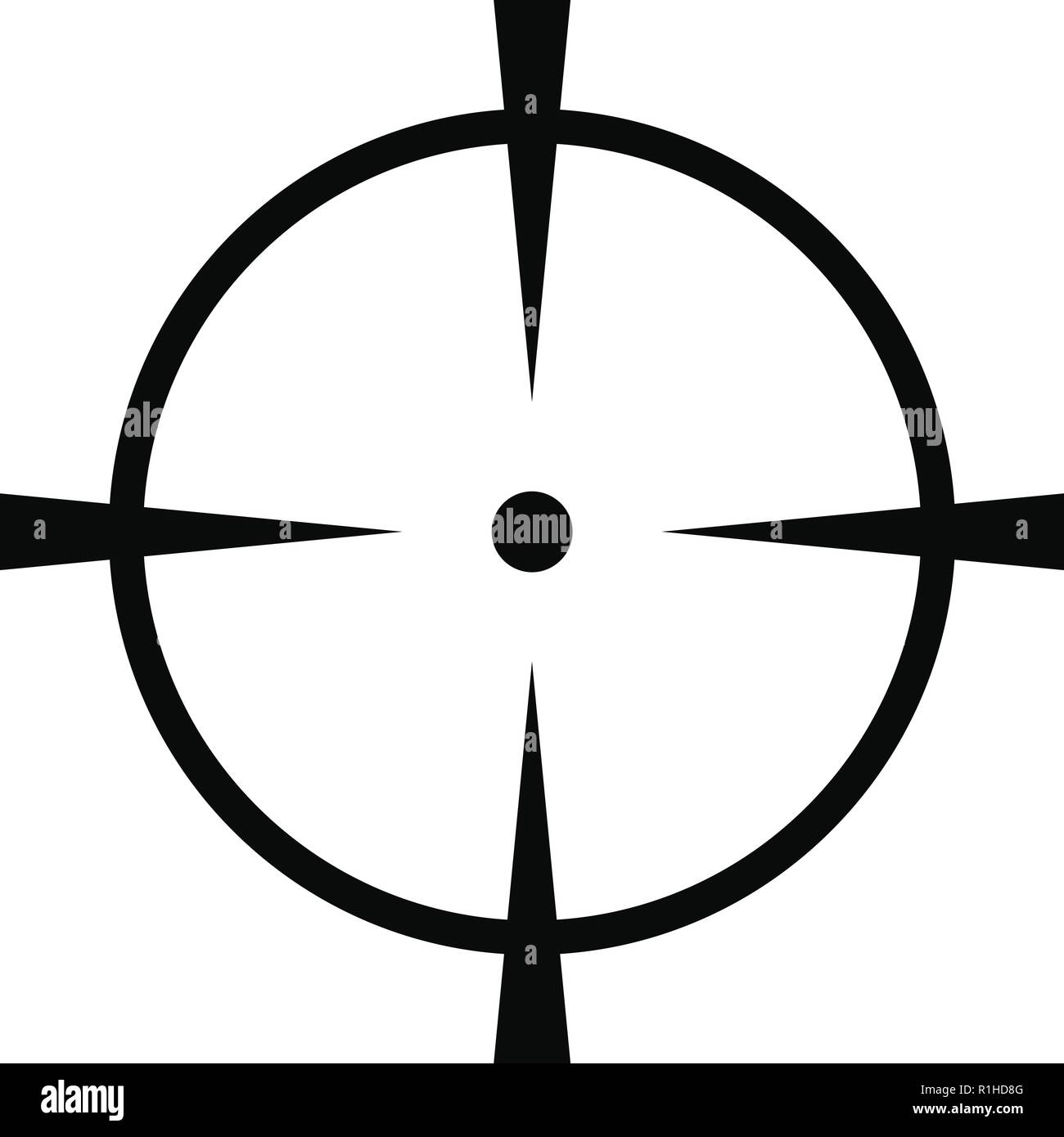 Radar screen icon. Simple illustration of radar screen vector icon for ...