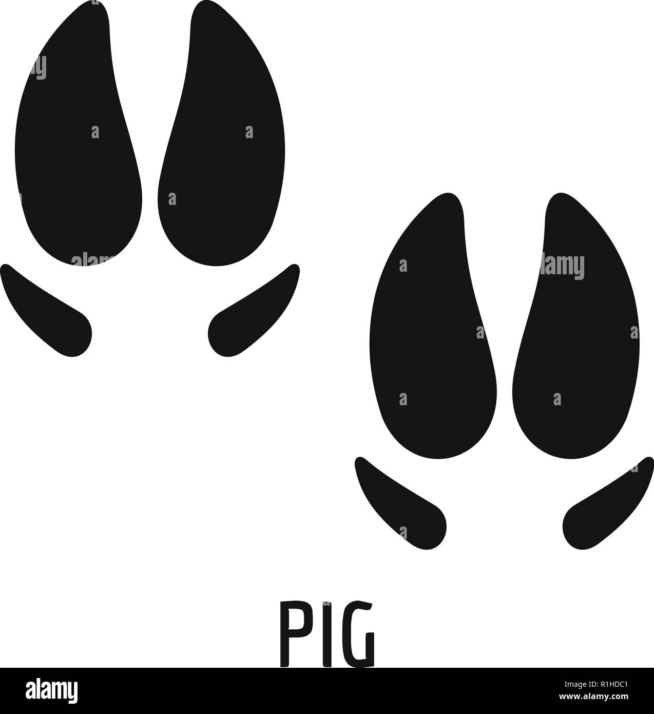 Pig step icon. Simple illustration of pig step vector icon for web ...