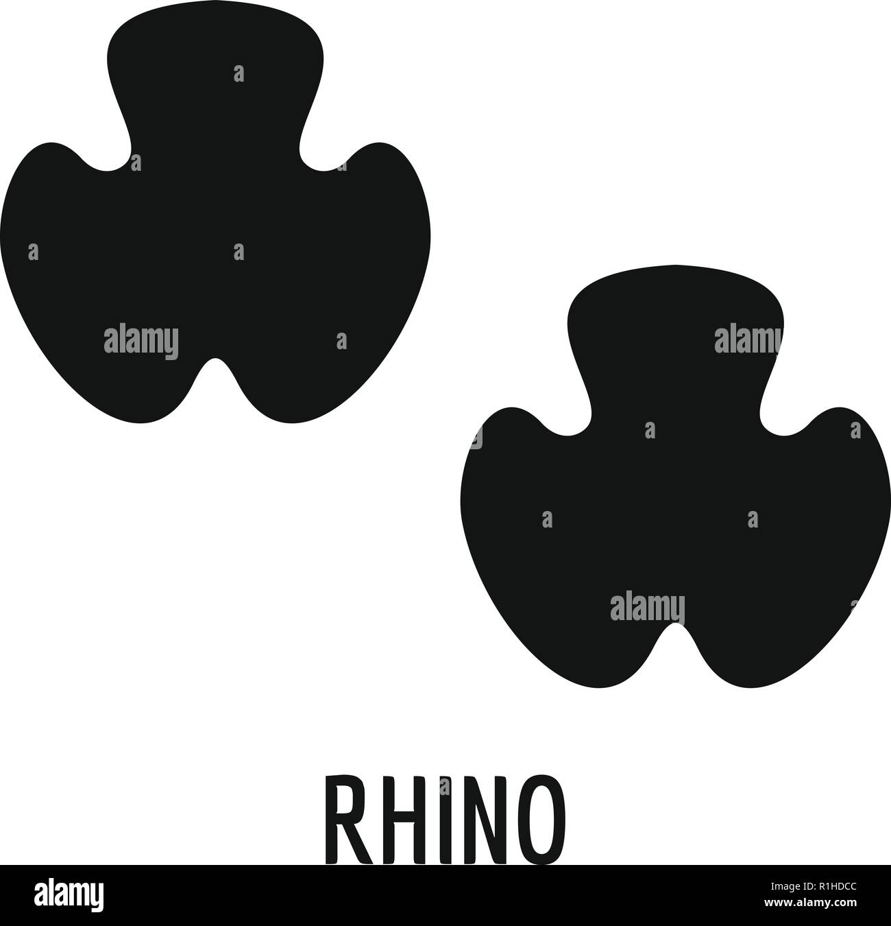Rhino step icon. Simple illustration of rhino step vector icon for web ...