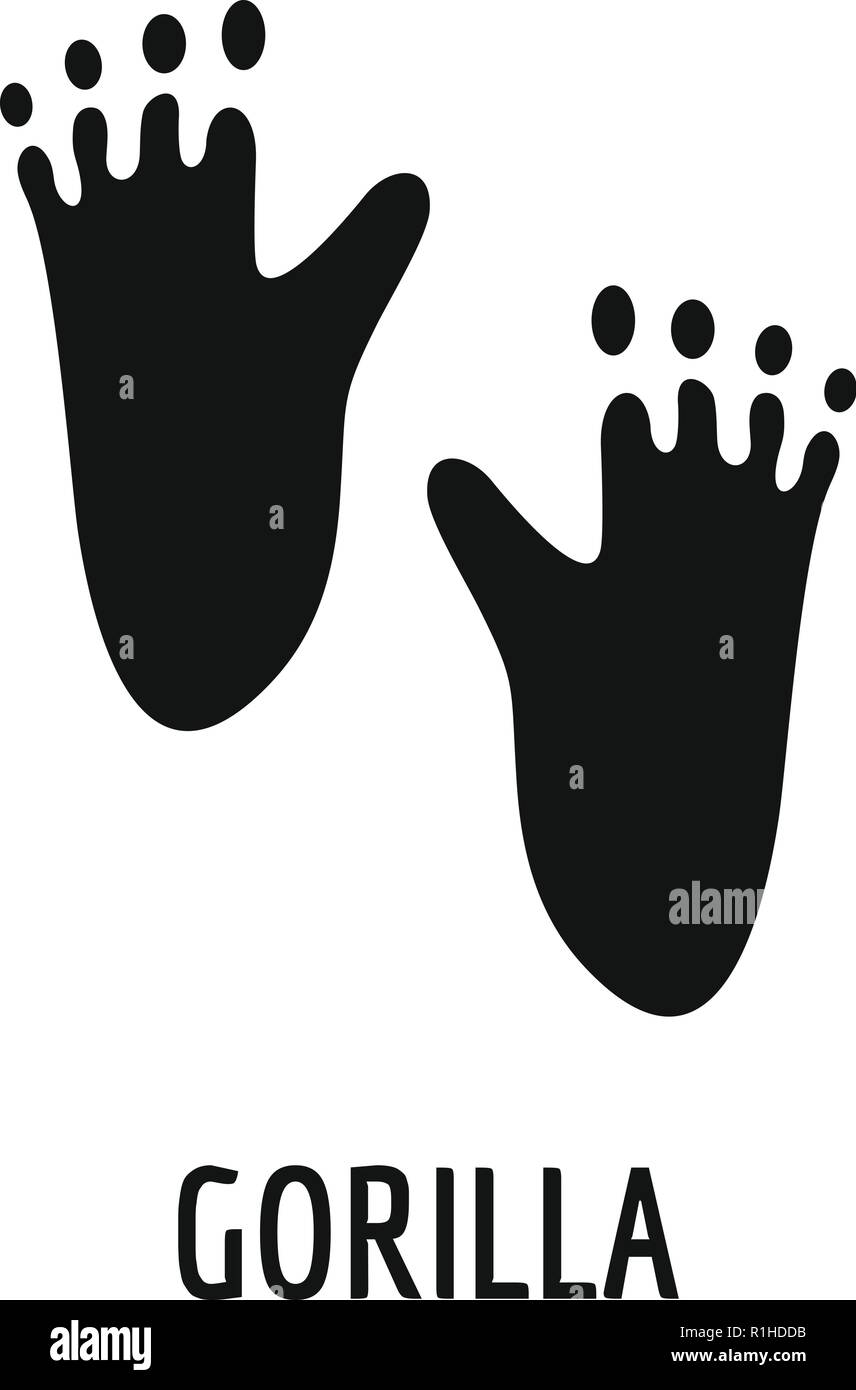 Gorilla step icon. Simple illustration of gorilla step vector icon for ...