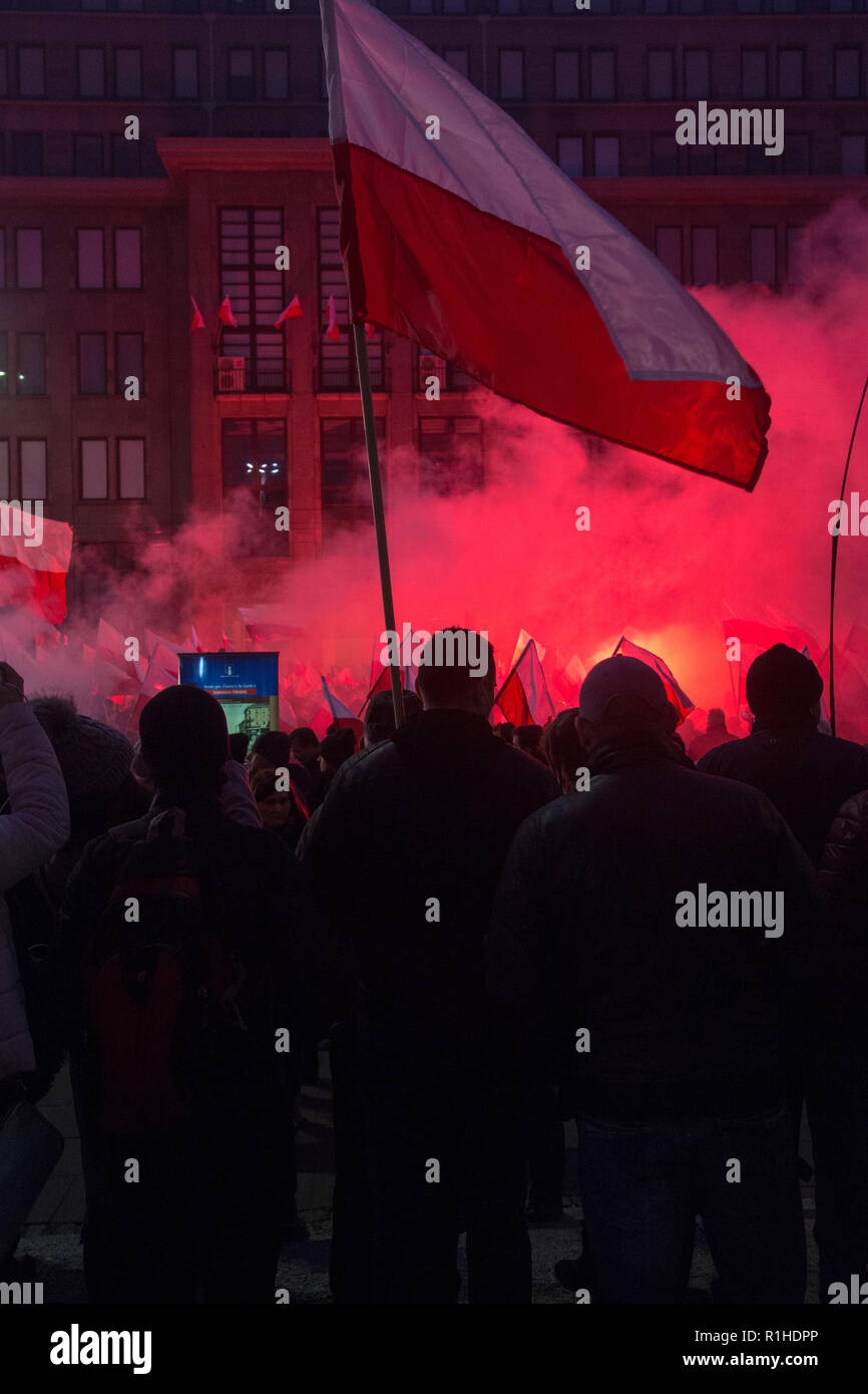 Warsaw, Poland, 11 November 2018: Celebrations of Polish Independence ...