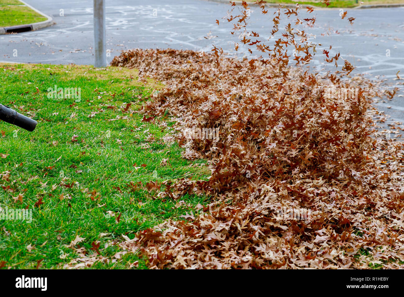 Broom on pavement hi-res stock photography and images - Alamy