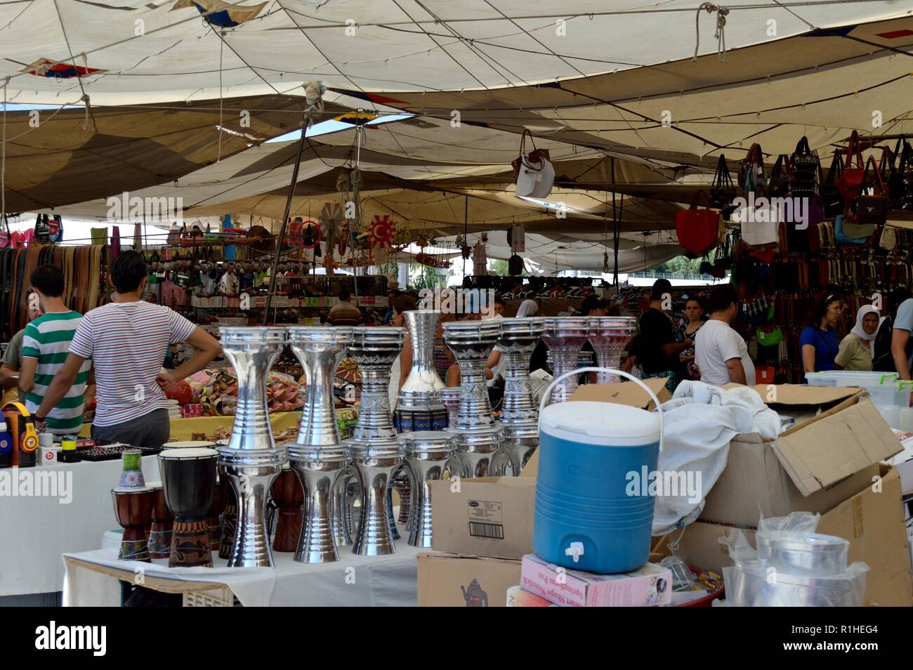 Turkish market stalls, fethiye Stock Photo - Alamy