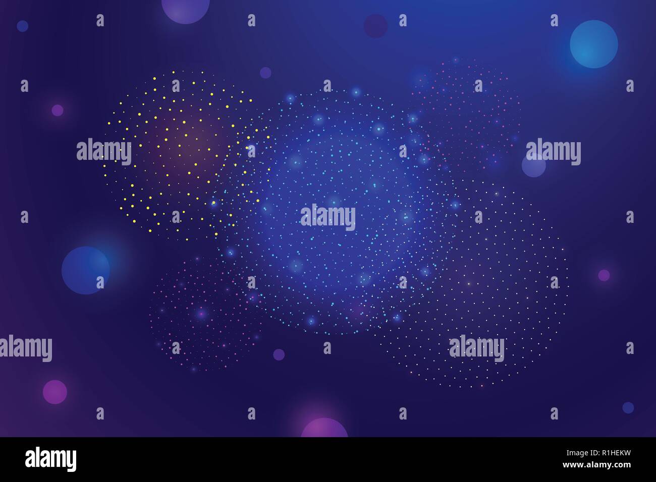 Shiny fireworks in the sky Vector illustration Big round fireworks is ...