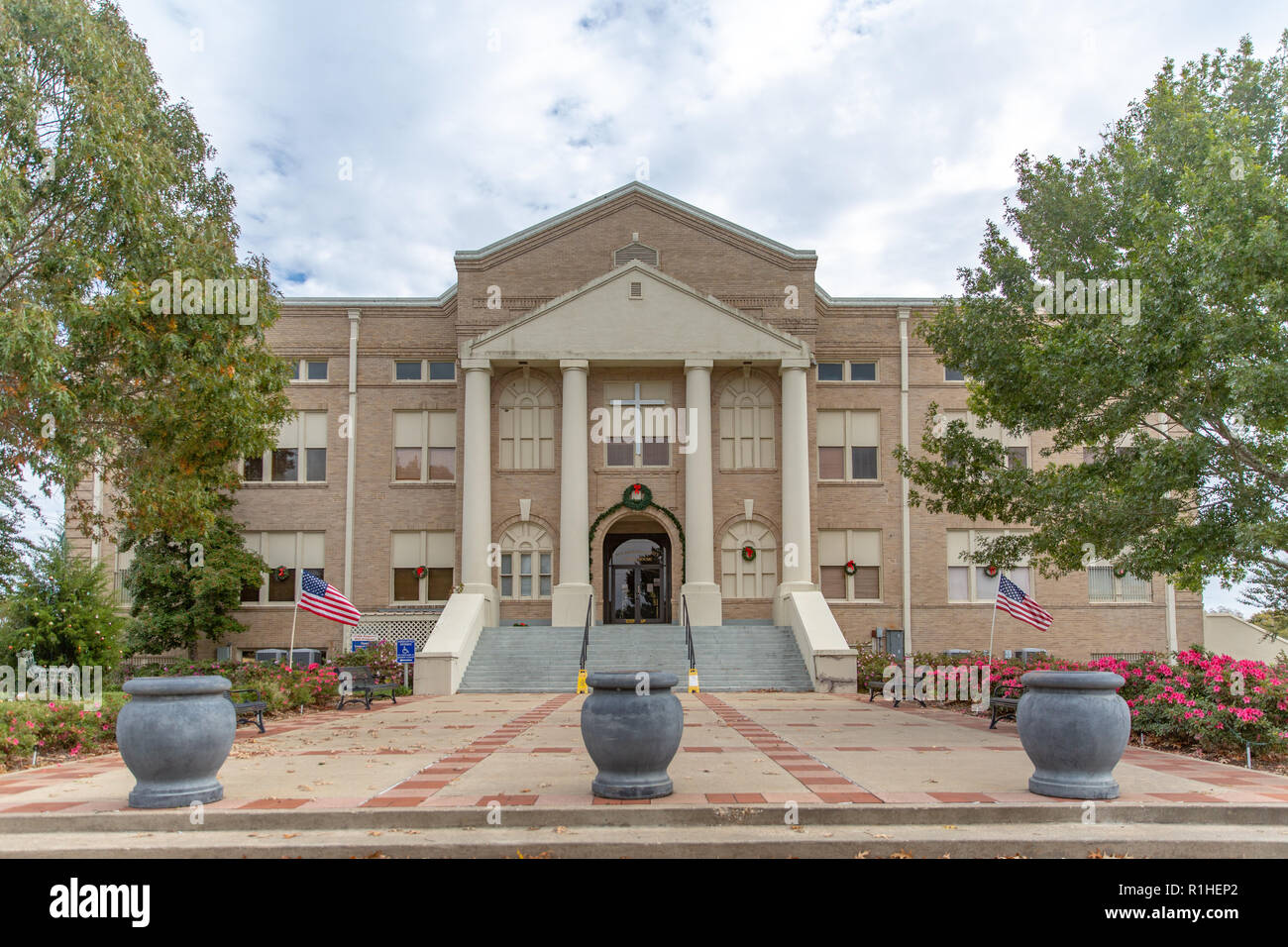 Historic 1917 San Jacinto County Courthouse in Cold Spring Texas is a ...