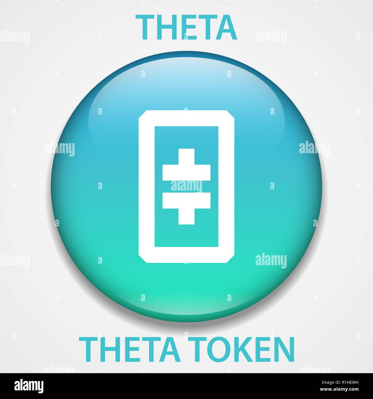 Theta Token Coin cryptocurrency blockchain icon. Virtual electronic ... Theta Token Coin cryptocurrency blockchain icon. Virtual electronic ...