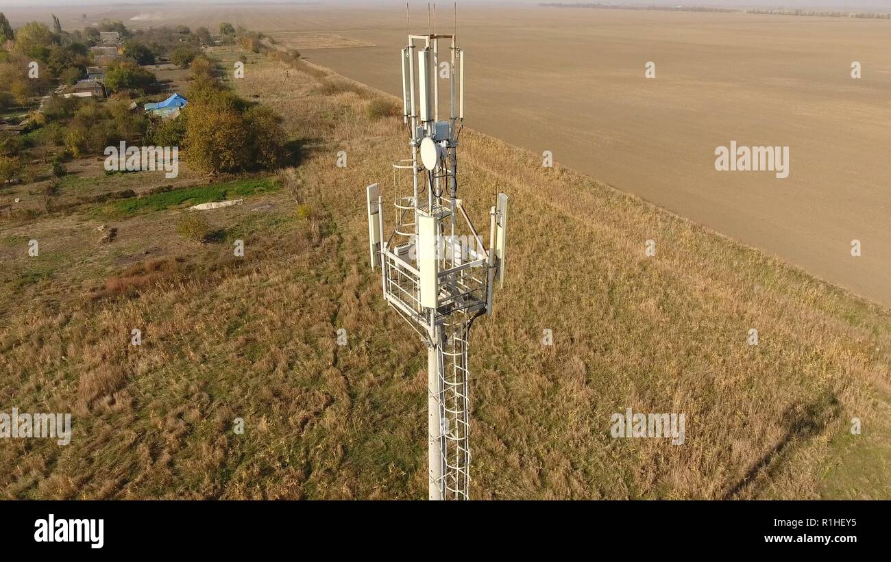 Equipment for relaying cellular and mobile signal. Cellular tower Stock ...