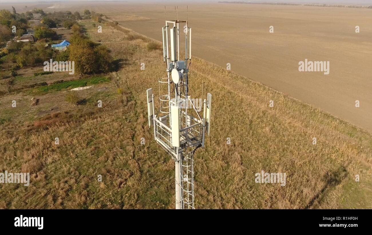 Equipment for relaying cellular and mobile signal. Cellular tower Stock ...