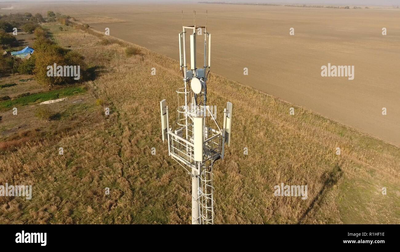Equipment for relaying cellular and mobile signal. Cellular tower Stock ...