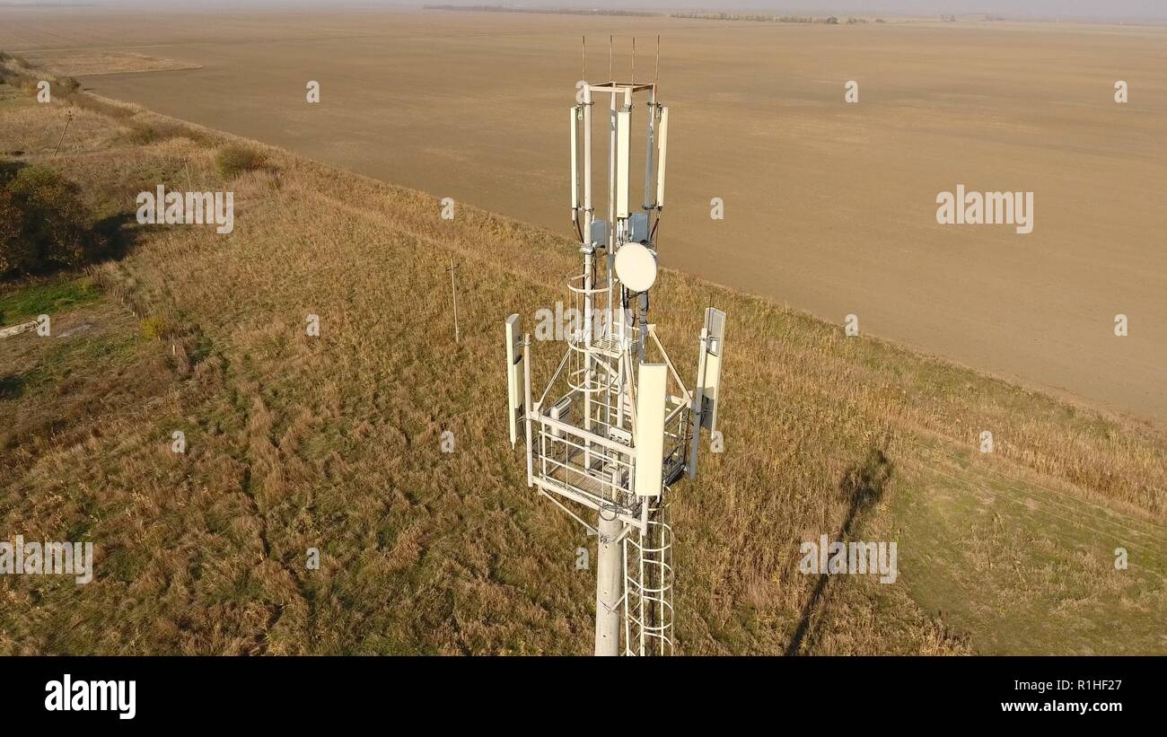 Equipment for relaying cellular and mobile signal. Cellular tower Stock ...