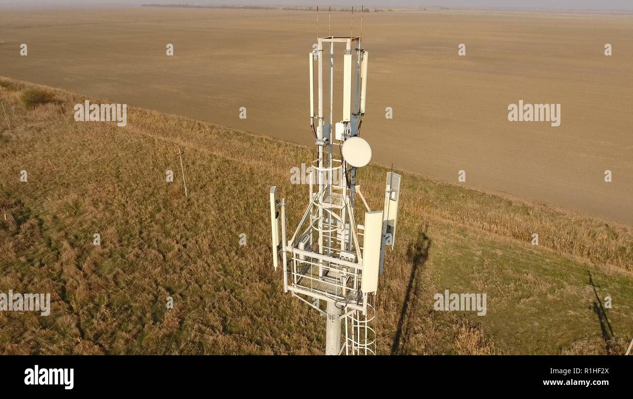 Equipment for relaying cellular and mobile signal. Cellular tower Stock ...