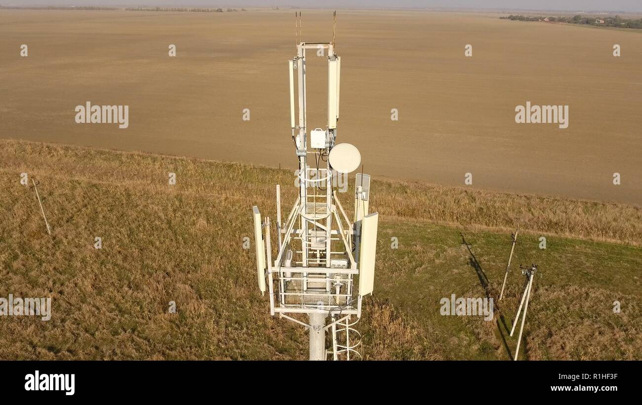 Equipment for relaying cellular and mobile signal. Cellular tower Stock ...
