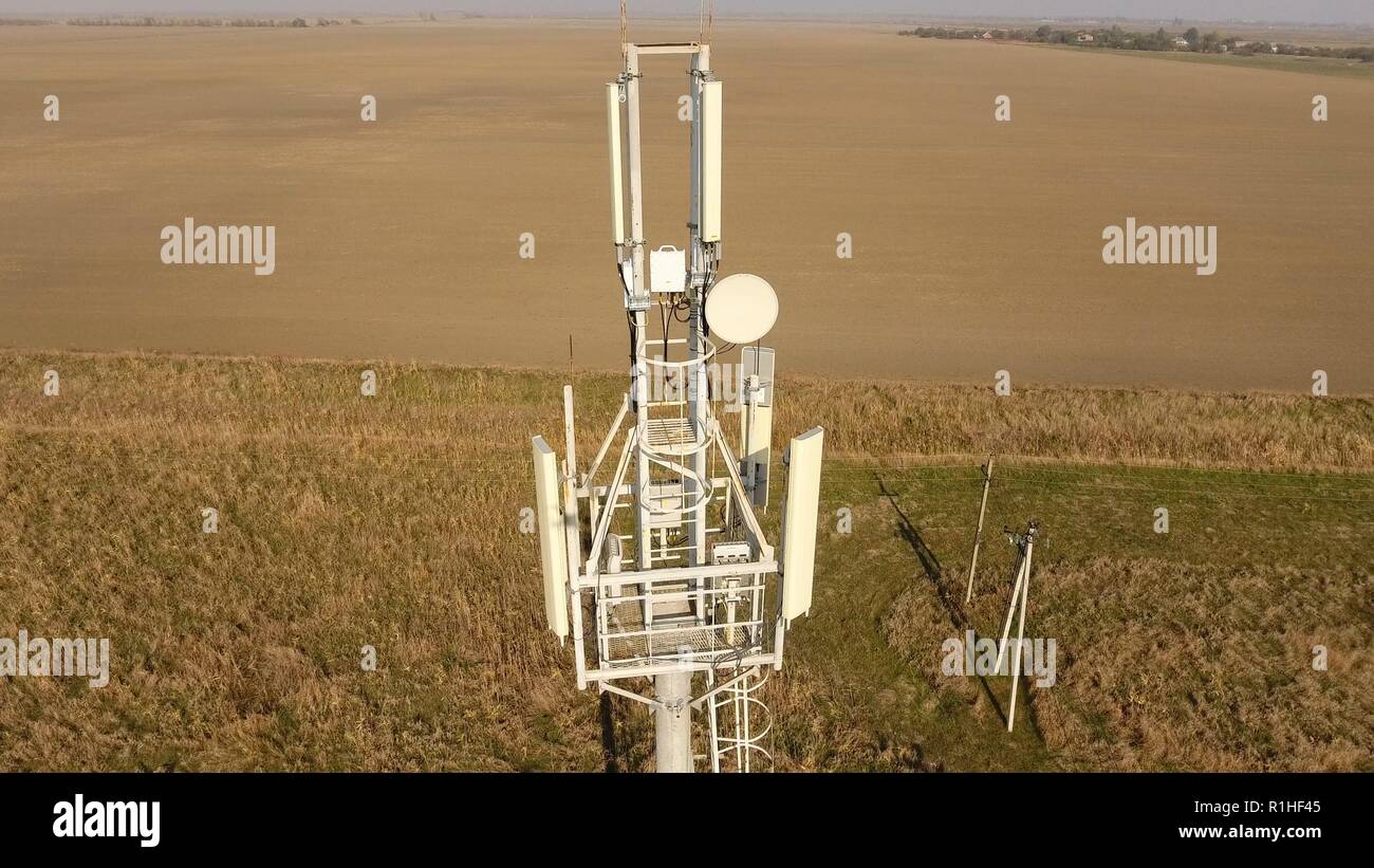 Equipment for relaying cellular and mobile signal. Cellular tower Stock ...