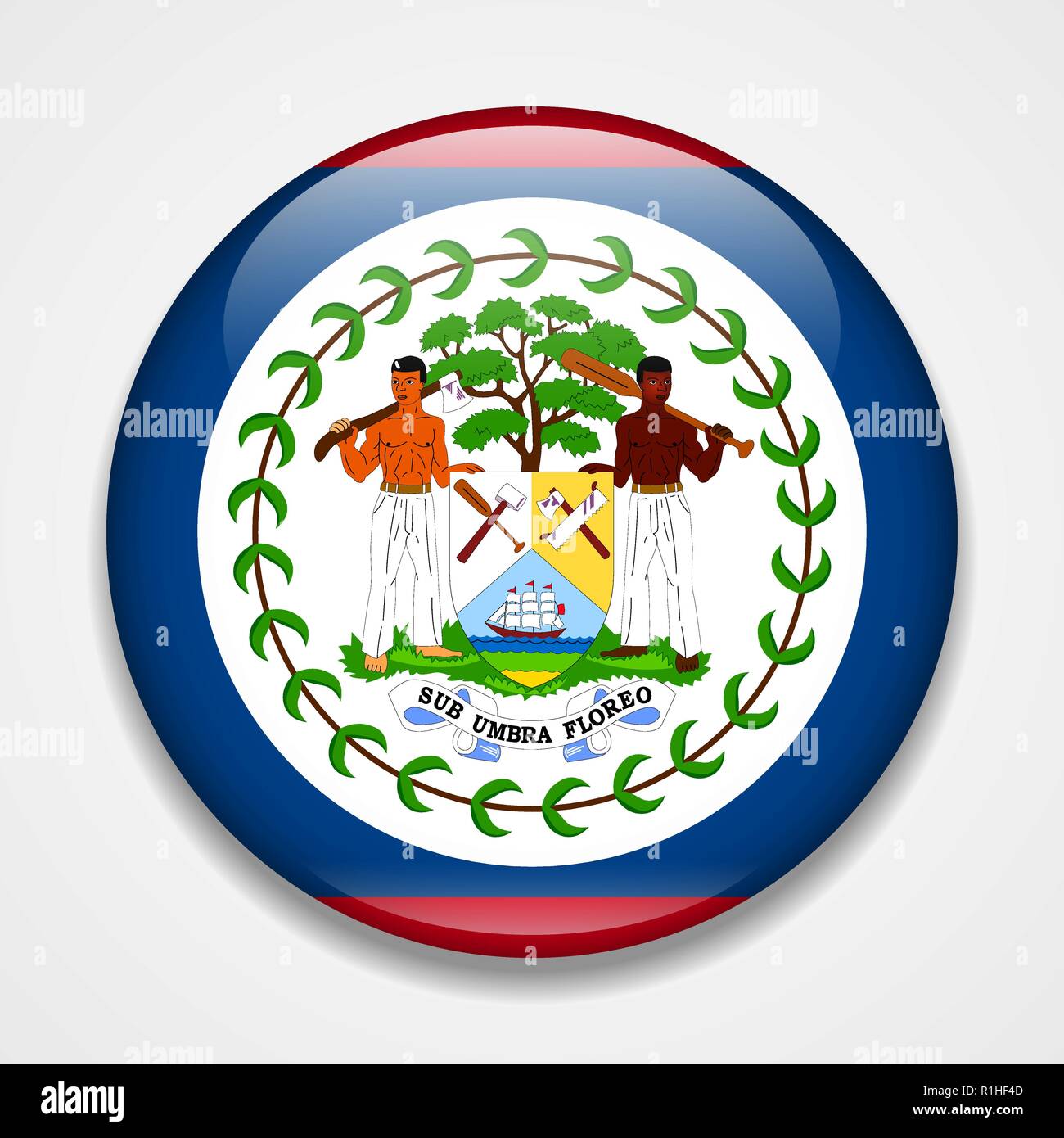 Official flag of belize Stock Vector Images - Alamy
