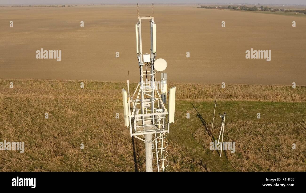 Equipment for relaying cellular and mobile signal. Cellular tower Stock ...