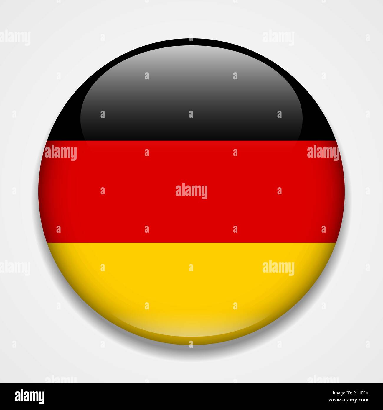 Flag of Germany. Round glossy badge Stock Vector Image & Art - Alamy