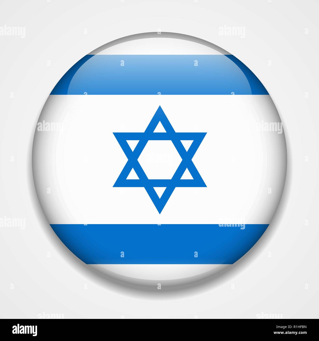 Flag of Israel. Round glossy badge Stock Vector Image & Art - Alamy