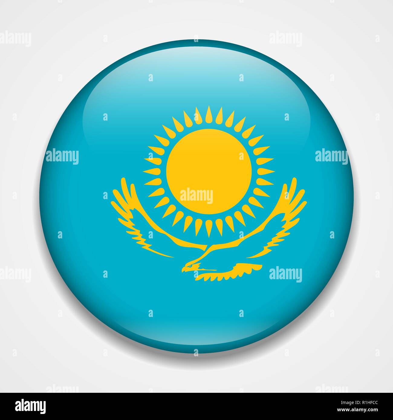 Flag kazakhstan patriotism national freedom Stock Vector Images - Alamy