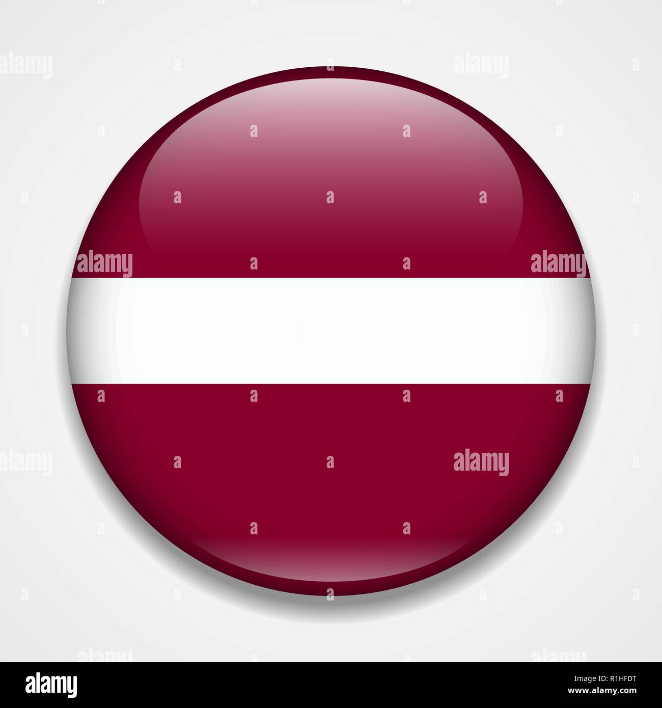 Flag of Latvia. Round glossy badge Stock Vector Image & Art - Alamy