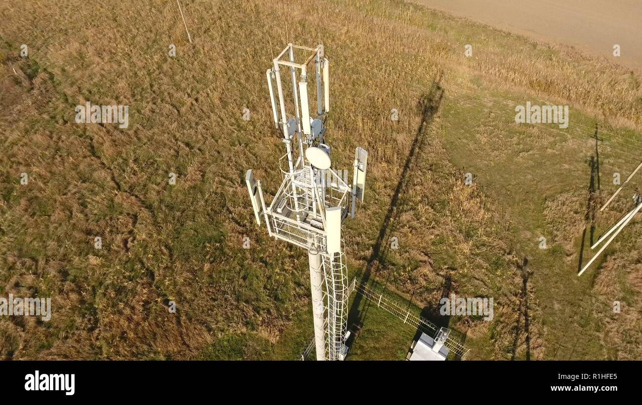 Equipment for relaying cellular and mobile signal. Cellular tower Stock ...