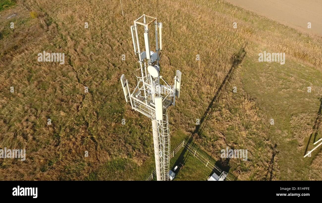 Equipment for relaying cellular and mobile signal. Cellular tower Stock ...