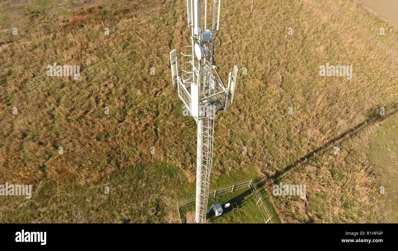 Equipment for relaying cellular and mobile signal. Cellular tower Stock ...